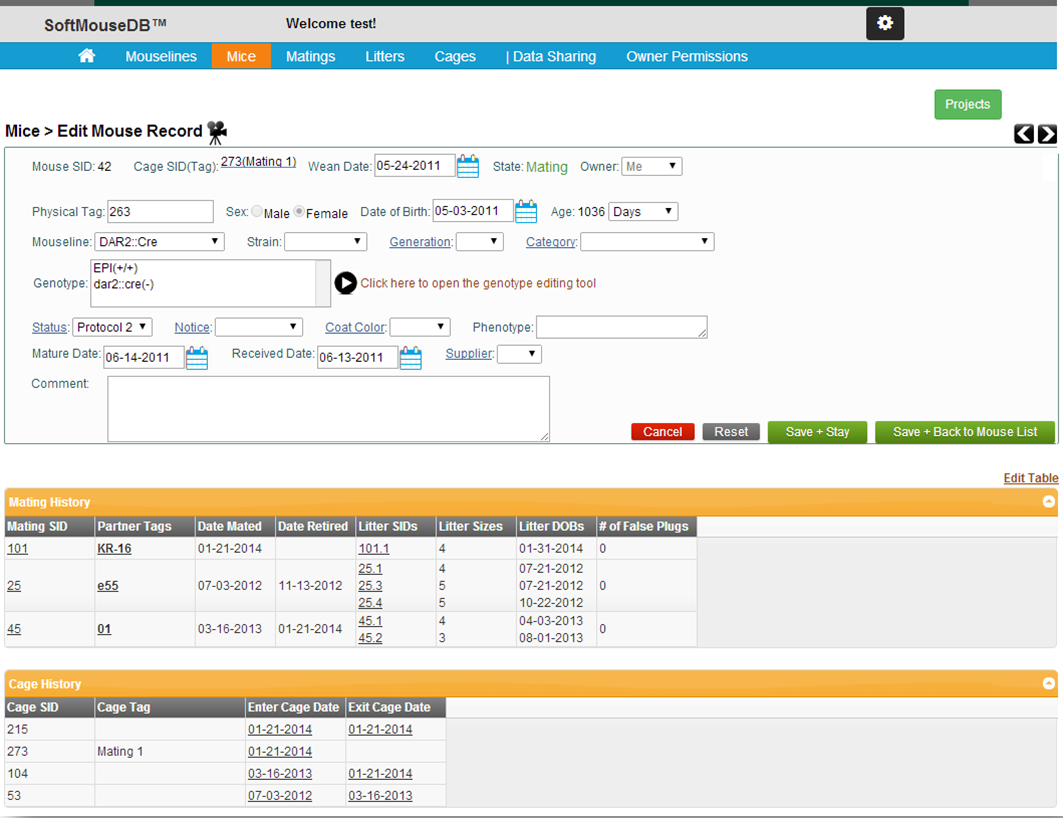 The history of SoftMouse: Mouse Colony and Breeding Management Software